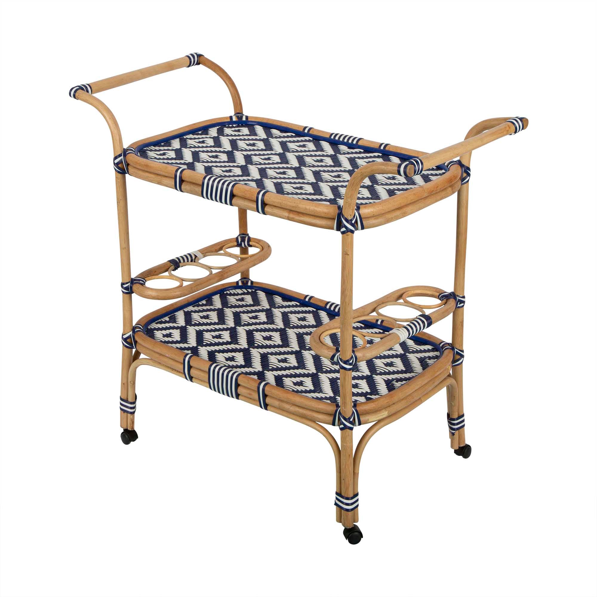 HAMPTONS RATTAN TROLLEY – Breathe Homewares